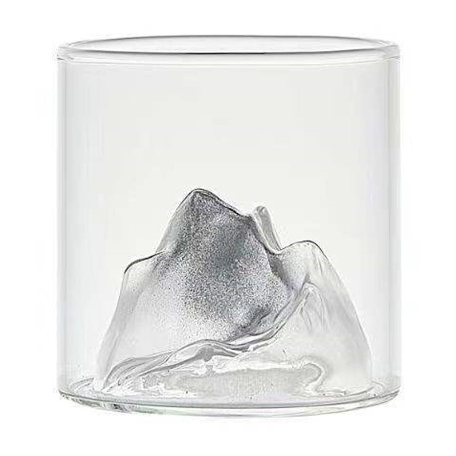 Novelty Shaped Thick Weighted Bottom Glass Tumblers with Clear Glacier ...