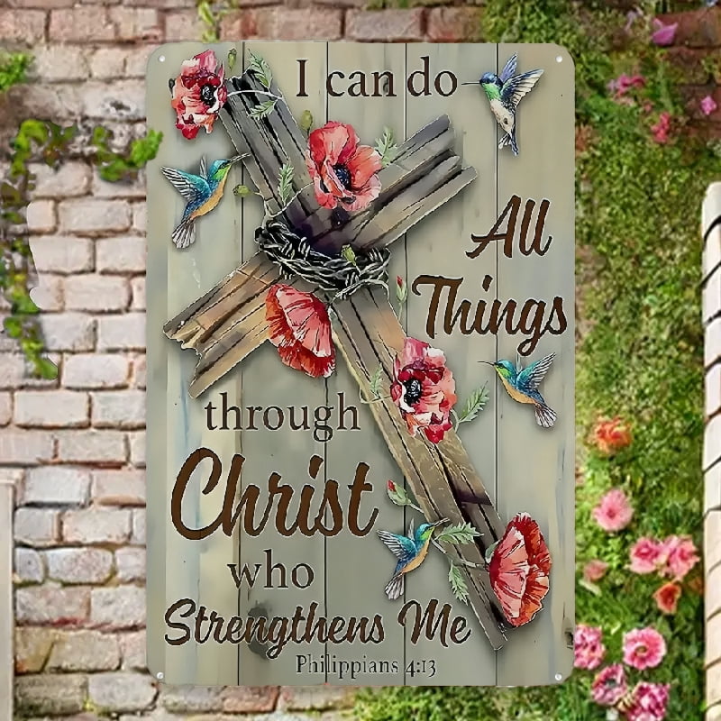 Novelty Sign, A Metal Decorative Plaque Featuring The Phrase I Can Do ...