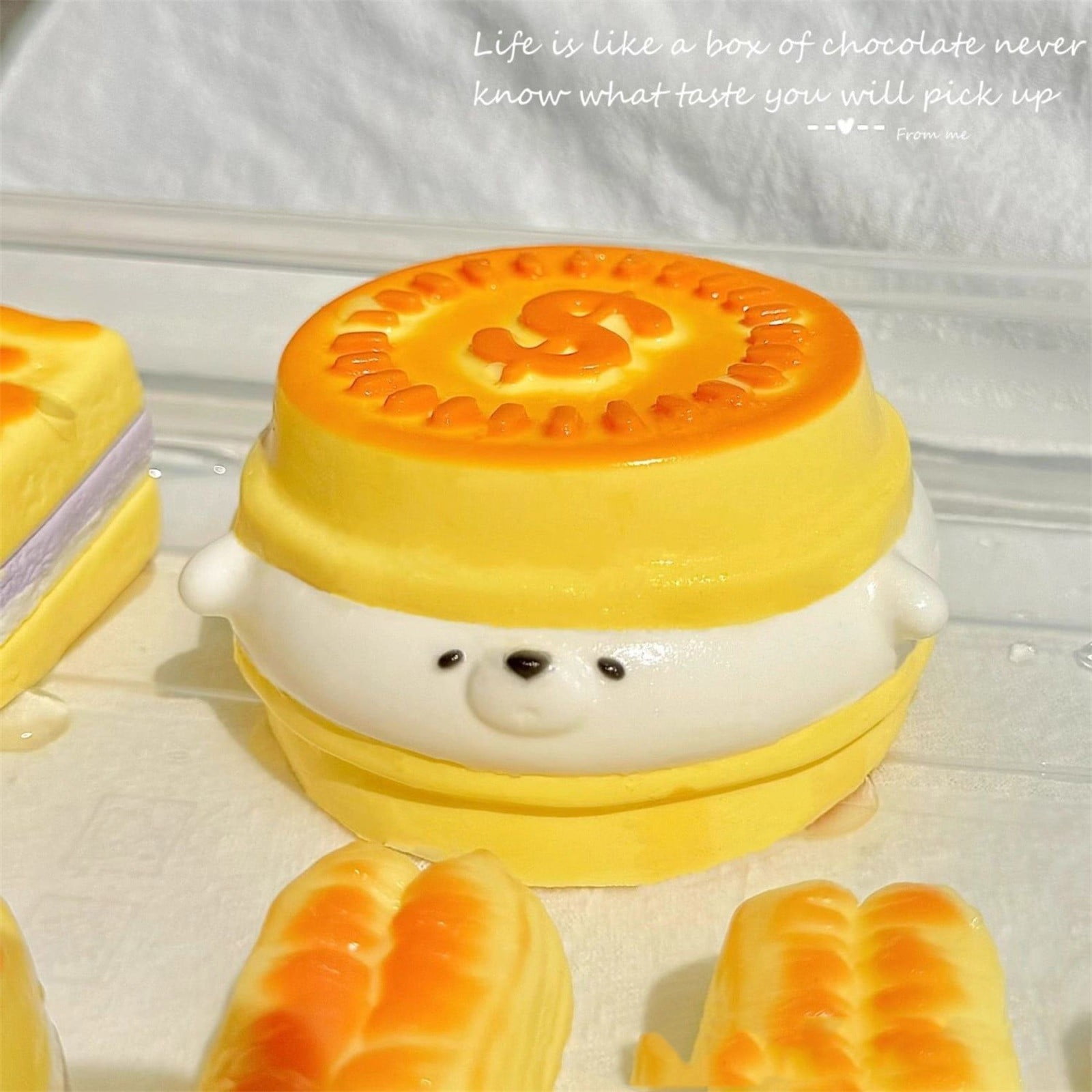 Novelty Squeeze Toy & Cute Round Cake Relief Toy & Christmas Gift ...