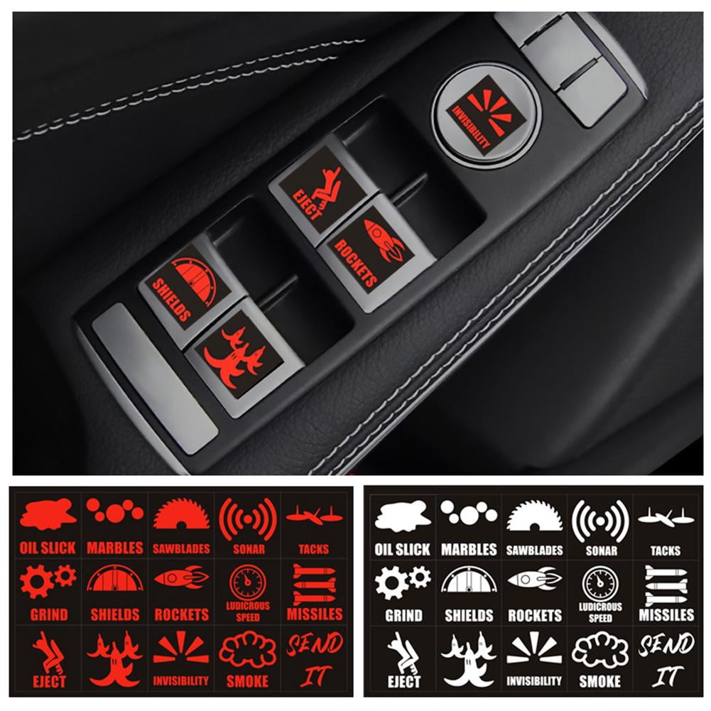 Novelty Stickers Labels for Car or Truck Unused Button Funny Automotive ...