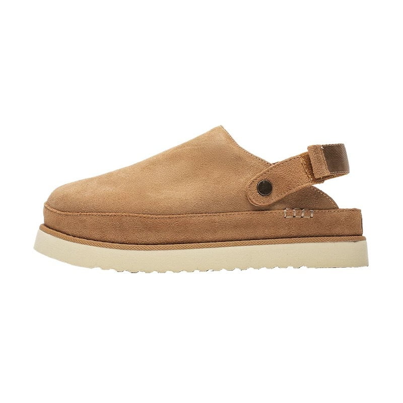 Novelty Suede Platform Clogs with Adjustable Backstrap: Ultra - Comfort ...