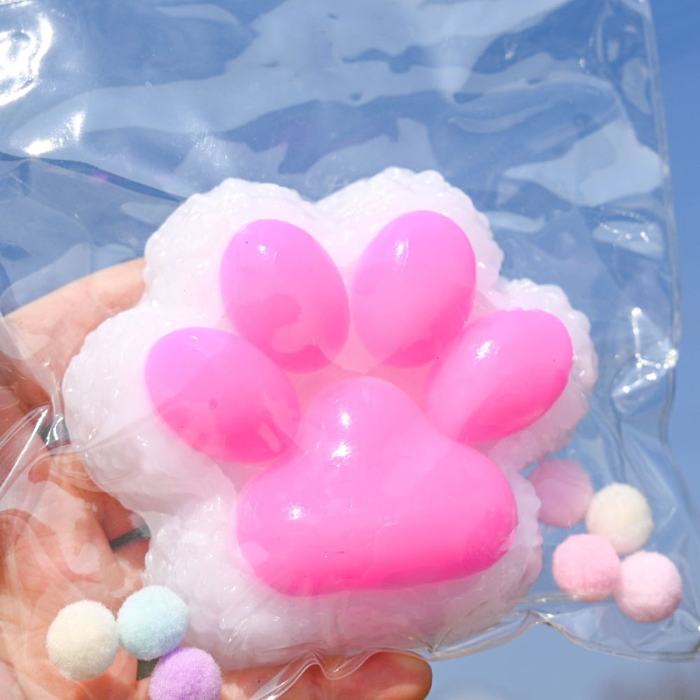 Novelty Super Large Cat Paw Squeeze Toy Soft Silicone Cartoon Fidget ...
