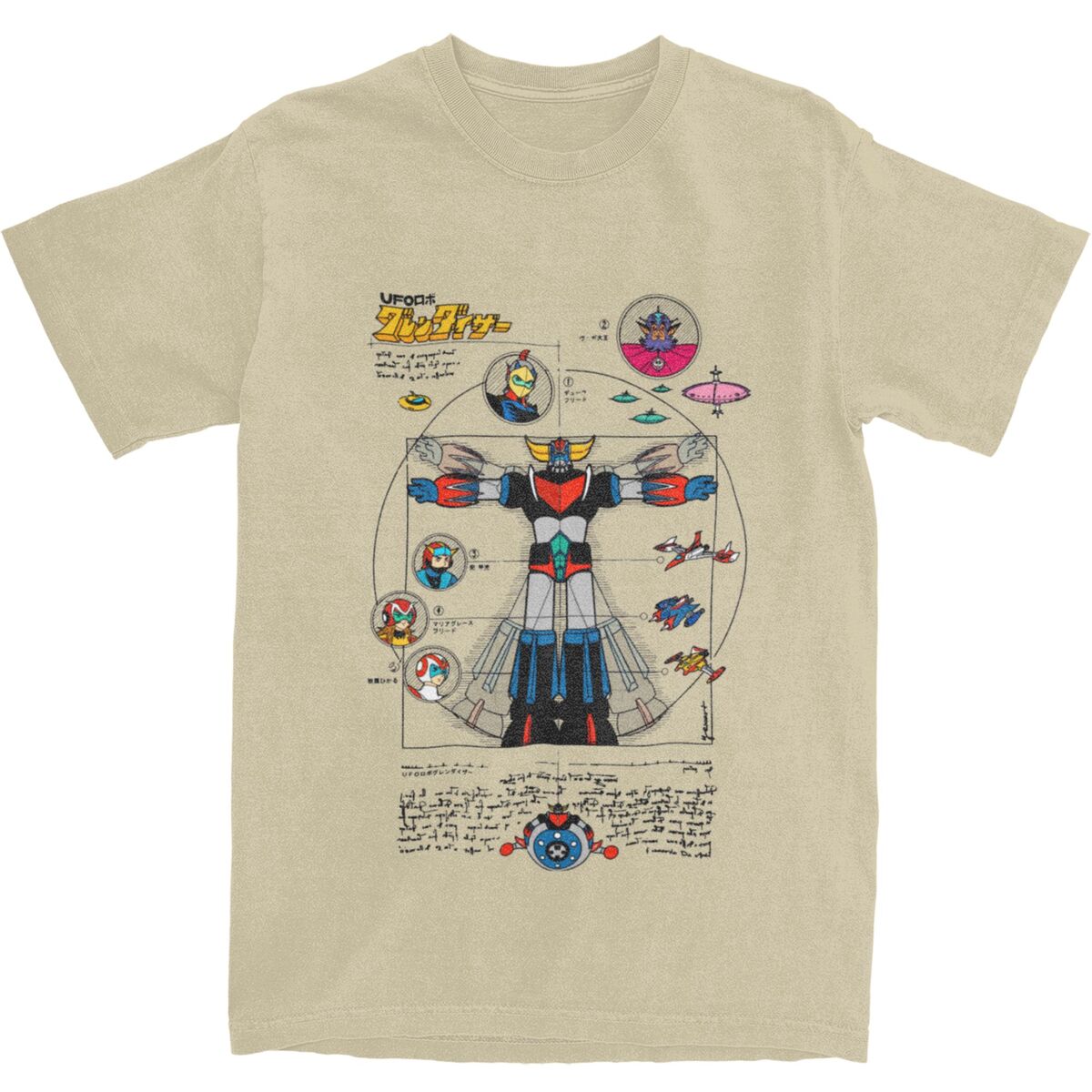 Novelty UFO Robot Grendizer Goldorak T Shirt Men Women 100% Cotton ...