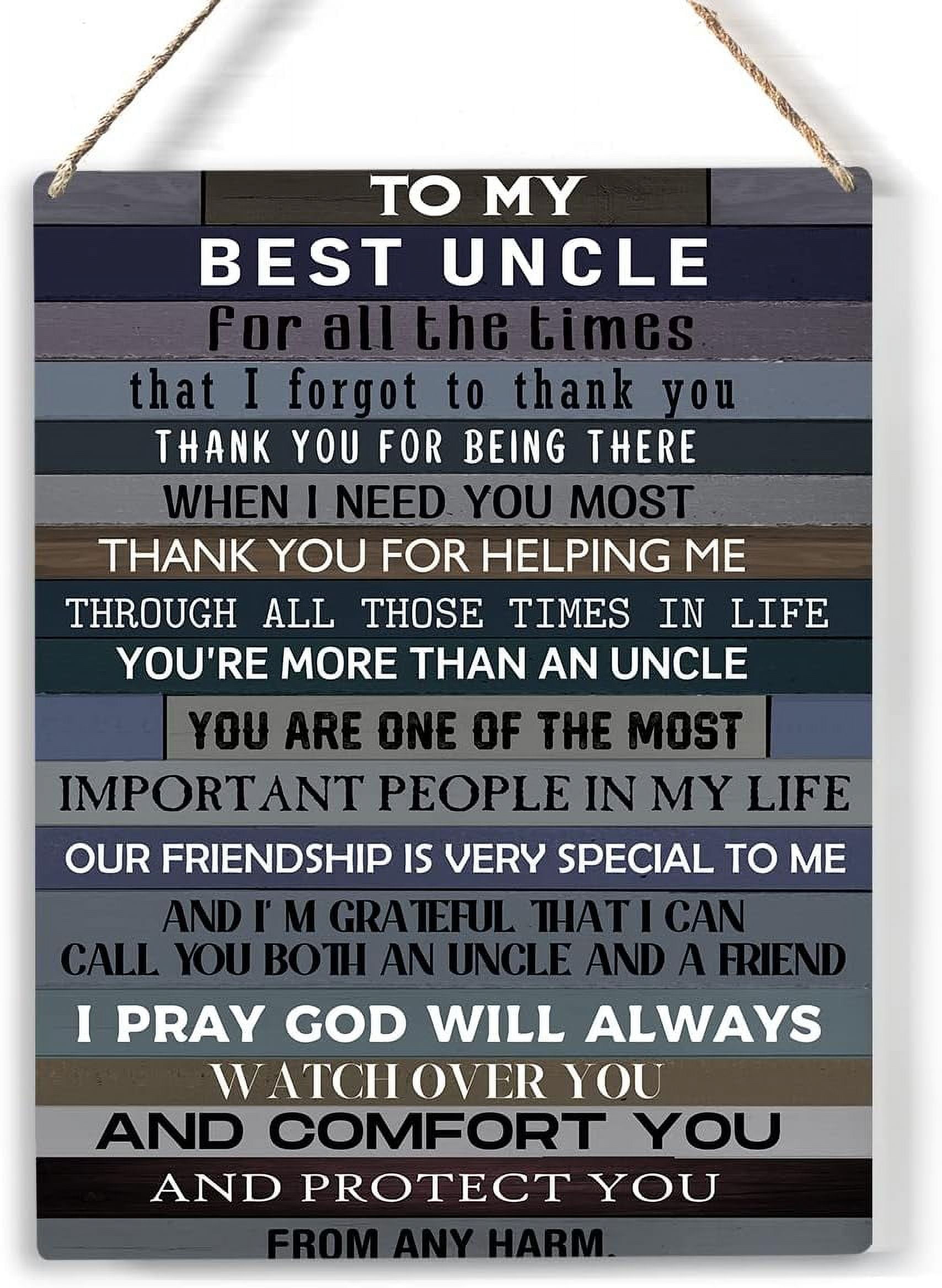 Novelty Uncle Wood Sign to My Best Uncle for All the Times Wooden Signs ...