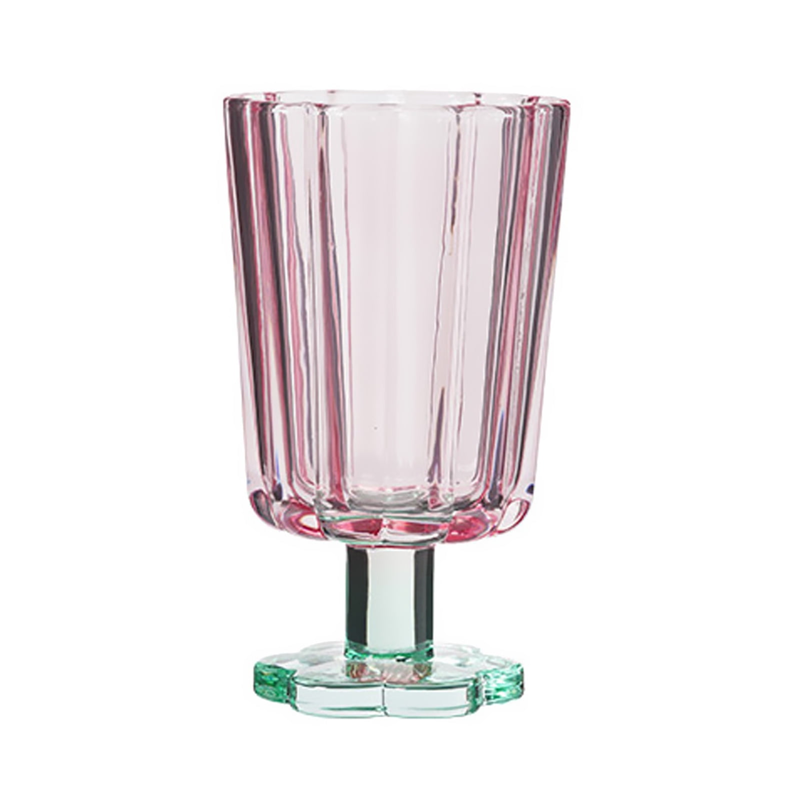 Novelty Vintage Petal Ripple Water Glass Wide Ribbed Design Crystal ...