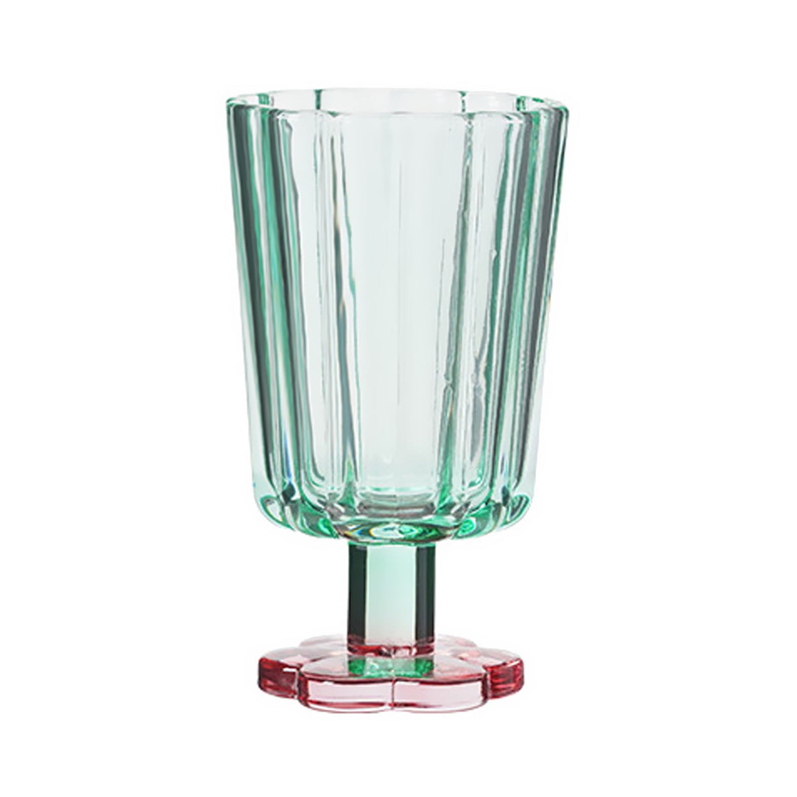 Novelty Vintage Petal Ripple Water Glass Wide Ribbed Design Crystal ...