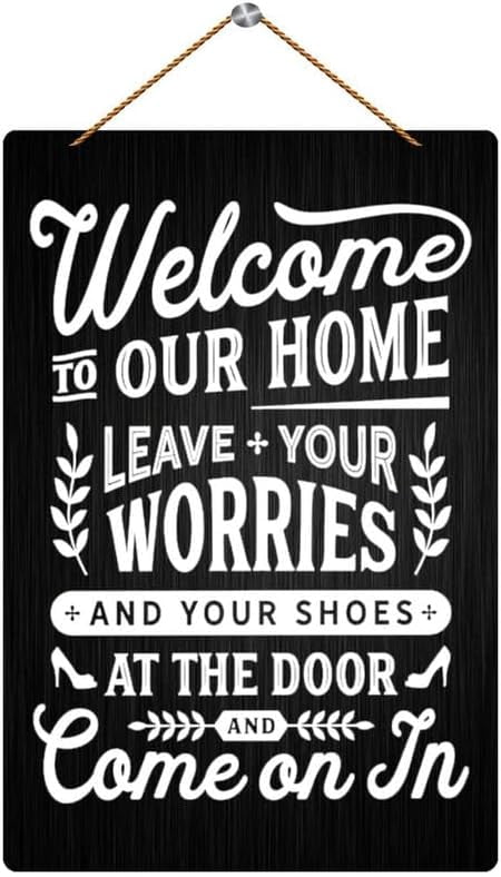 Novelty Wall Decor Sign With Warming Quotes Welcome To Our Home Leave ...
