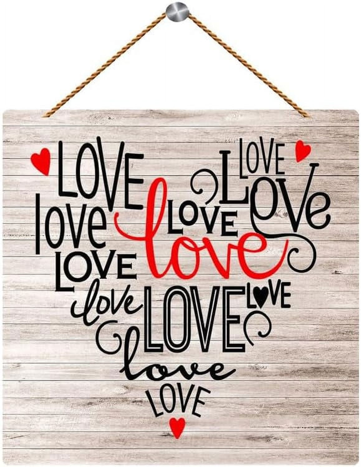 Novelty Wall Decor Sign With Warming Quotes Love Typography Subway Art ...