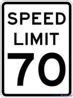Novelty Warning Metal Tin Sign 70 Mph Speed Limit S Sign Outdoor ...