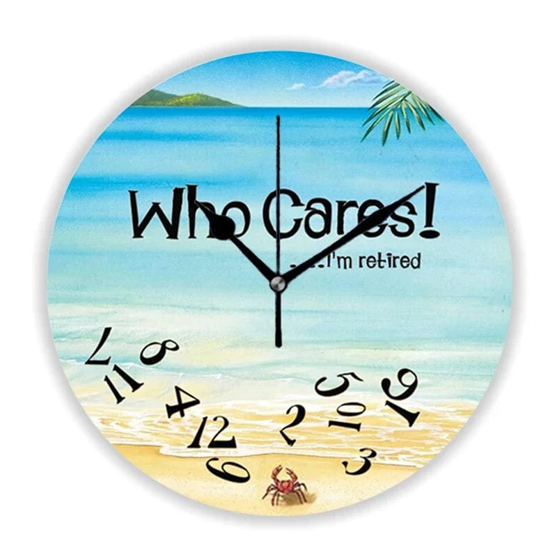 Novelty Whatever I'm Retired Rustic Wood Wall Clock for Farmhouse ...