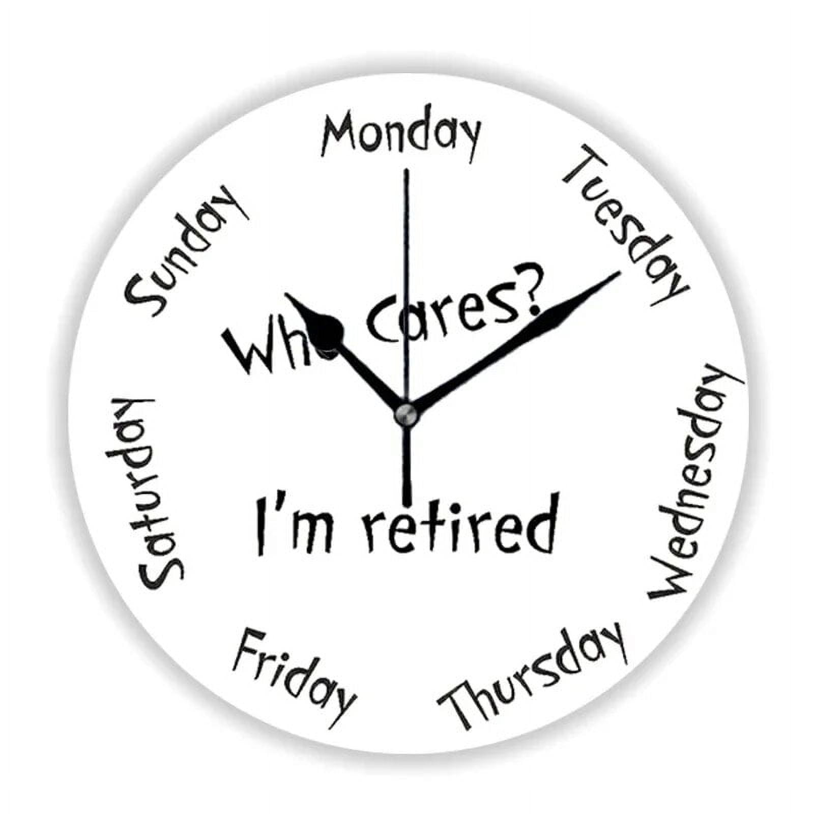 Novelty Whatever I'm Retired Rustic Wood Wall Clock for Farmhouse ...