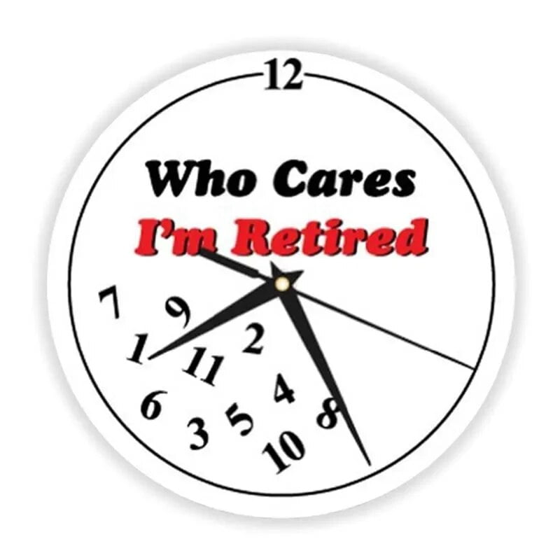 Novelty Whatever I'm Retired Rustic Wood Wall Clock for Farmhouse ...