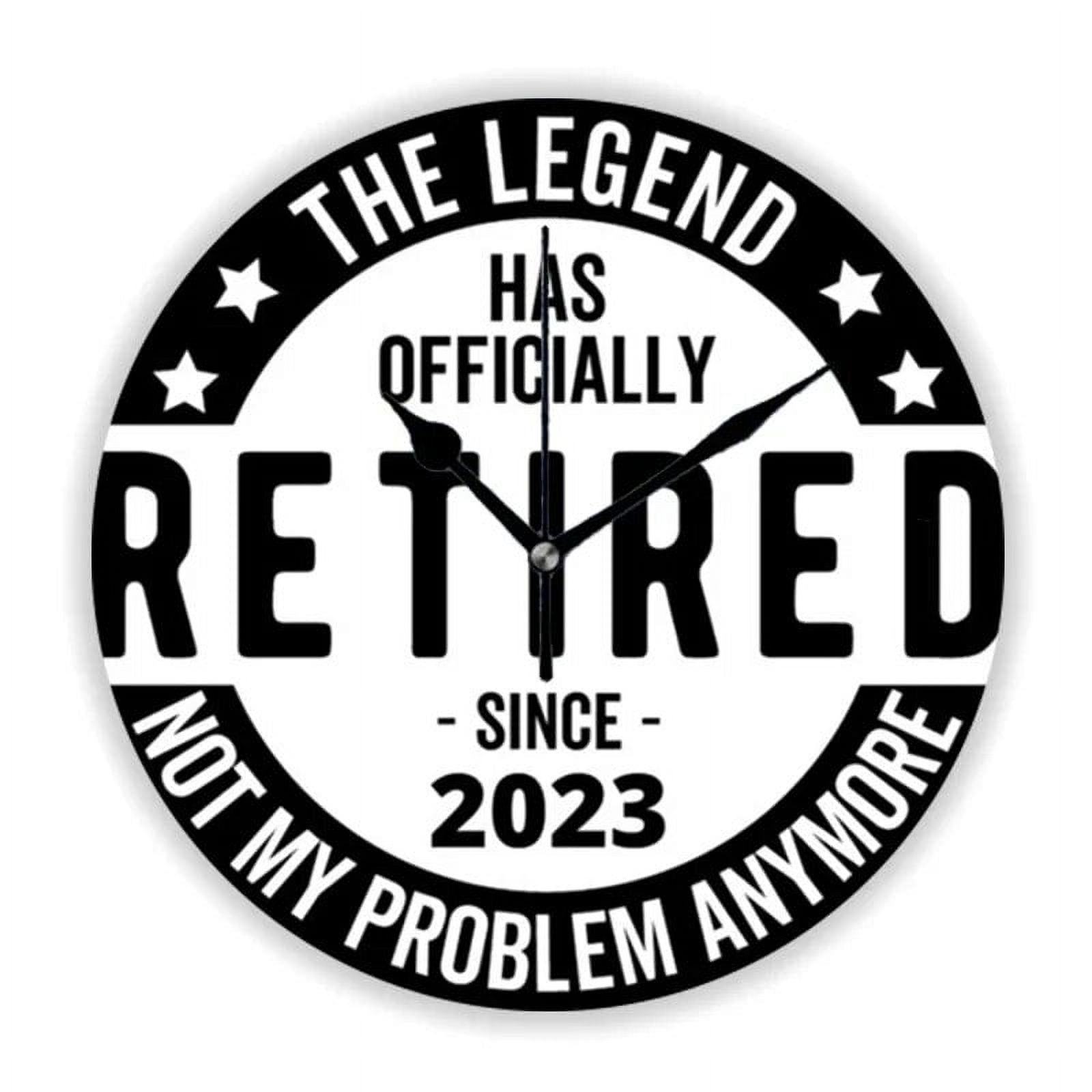 Novelty Whatever I'm Retired Rustic Wood Wall Clock for Farmhouse ...