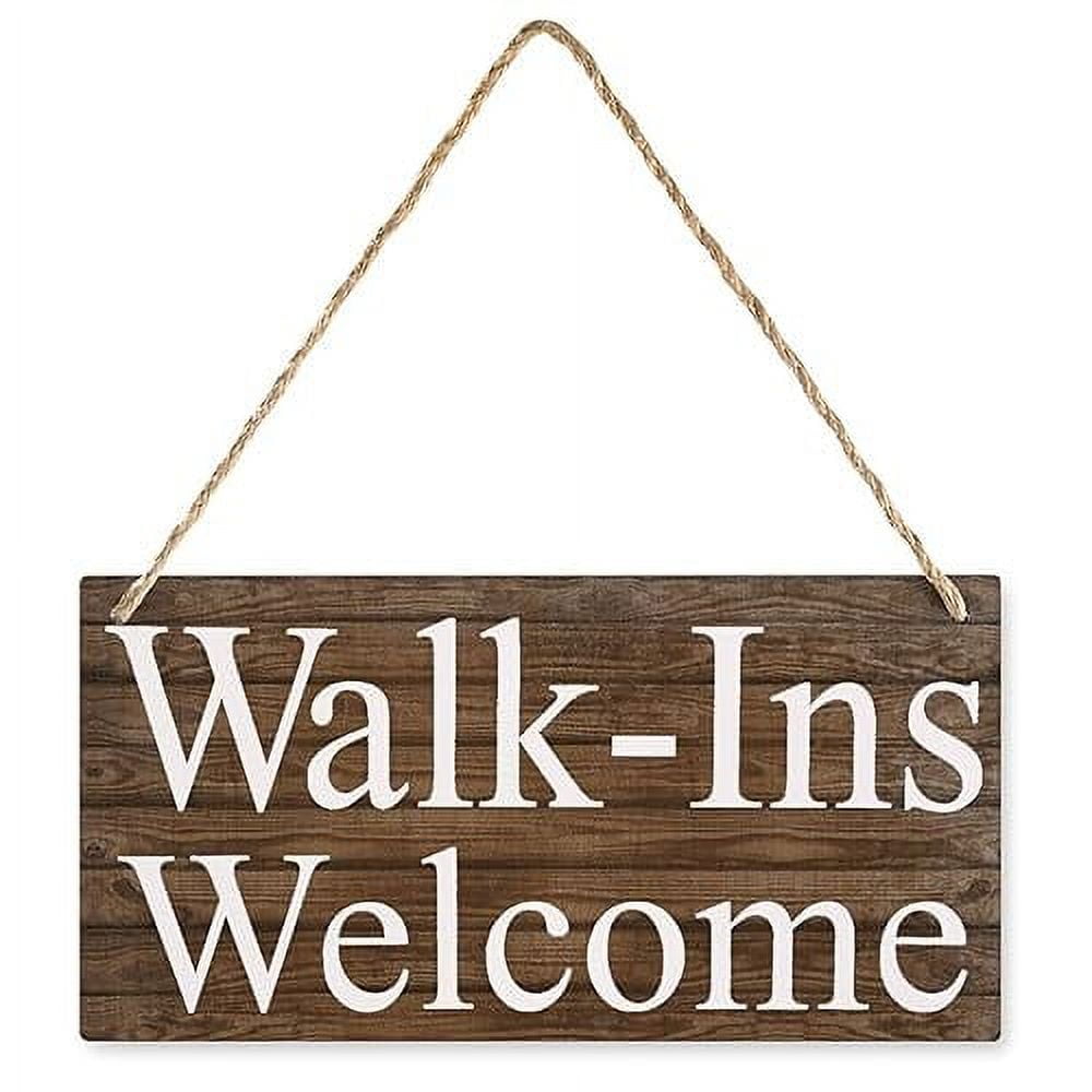 Novelty Wood Decor Sign Walk-Ins Welcome Business Office Clinic Spa ...