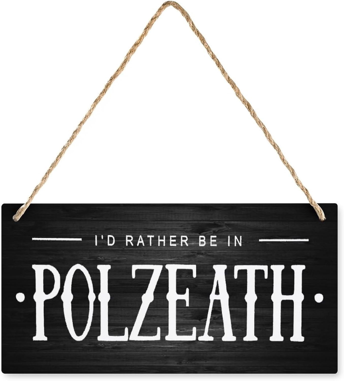 Novelty Wood Hanging Decor Sign I'd Rather Be In Polzeath Wooden Wall ...