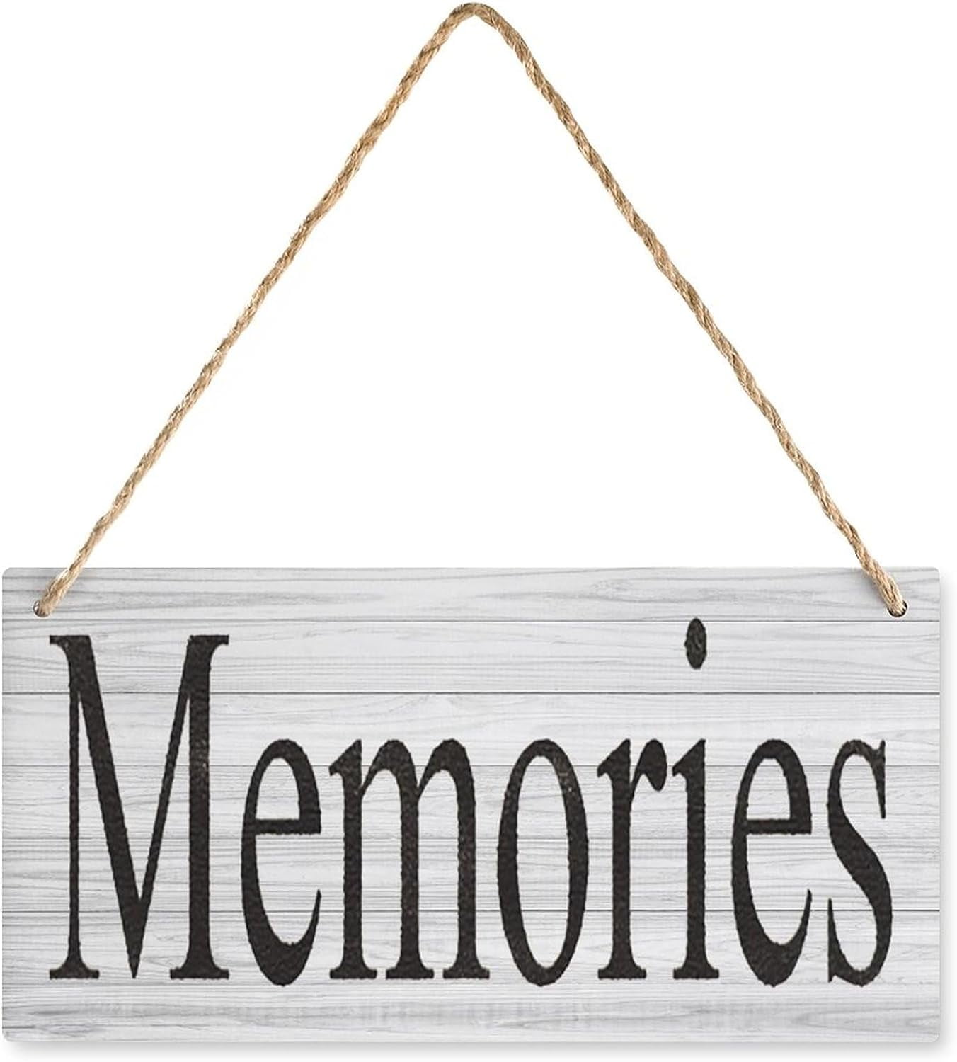 Novelty Wood Hanging Decor Sign Memories Rustic Signs Living Room Wall ...