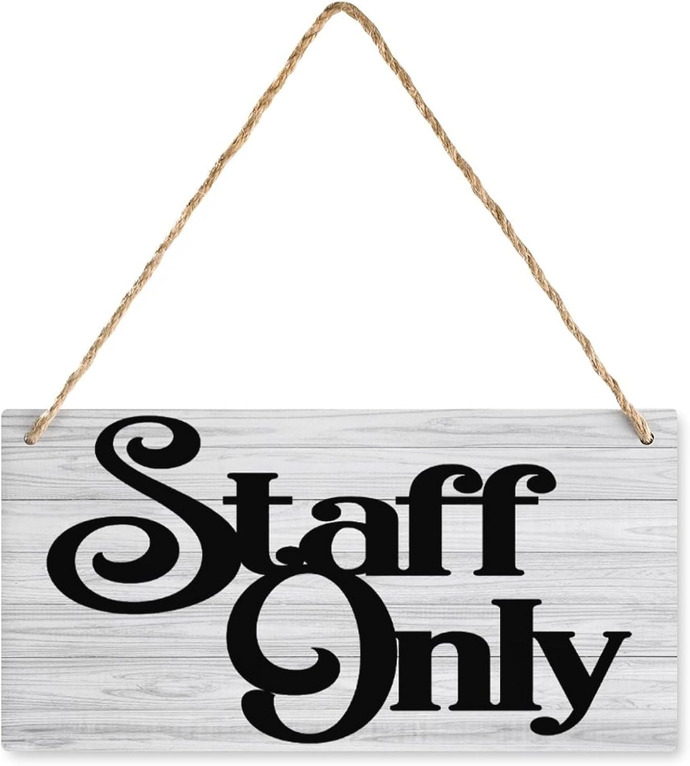 Novelty Wood Hanging Decor Sign Staff Only Wood Signs Farmhouse Wall ...