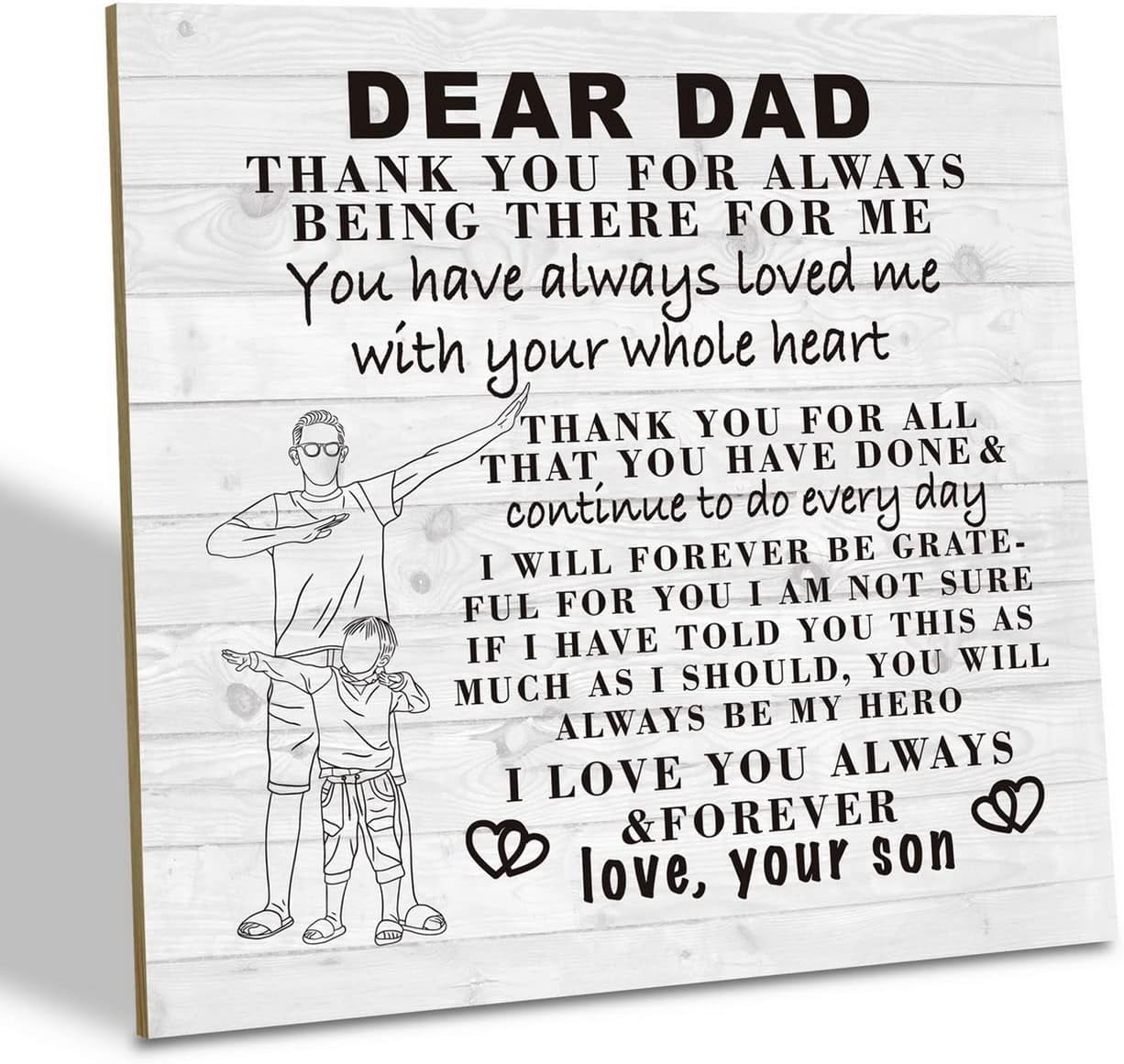 Novelty Wood Sign Dad Gift Box Sign Father'S Day Gift Wall Hanging ...