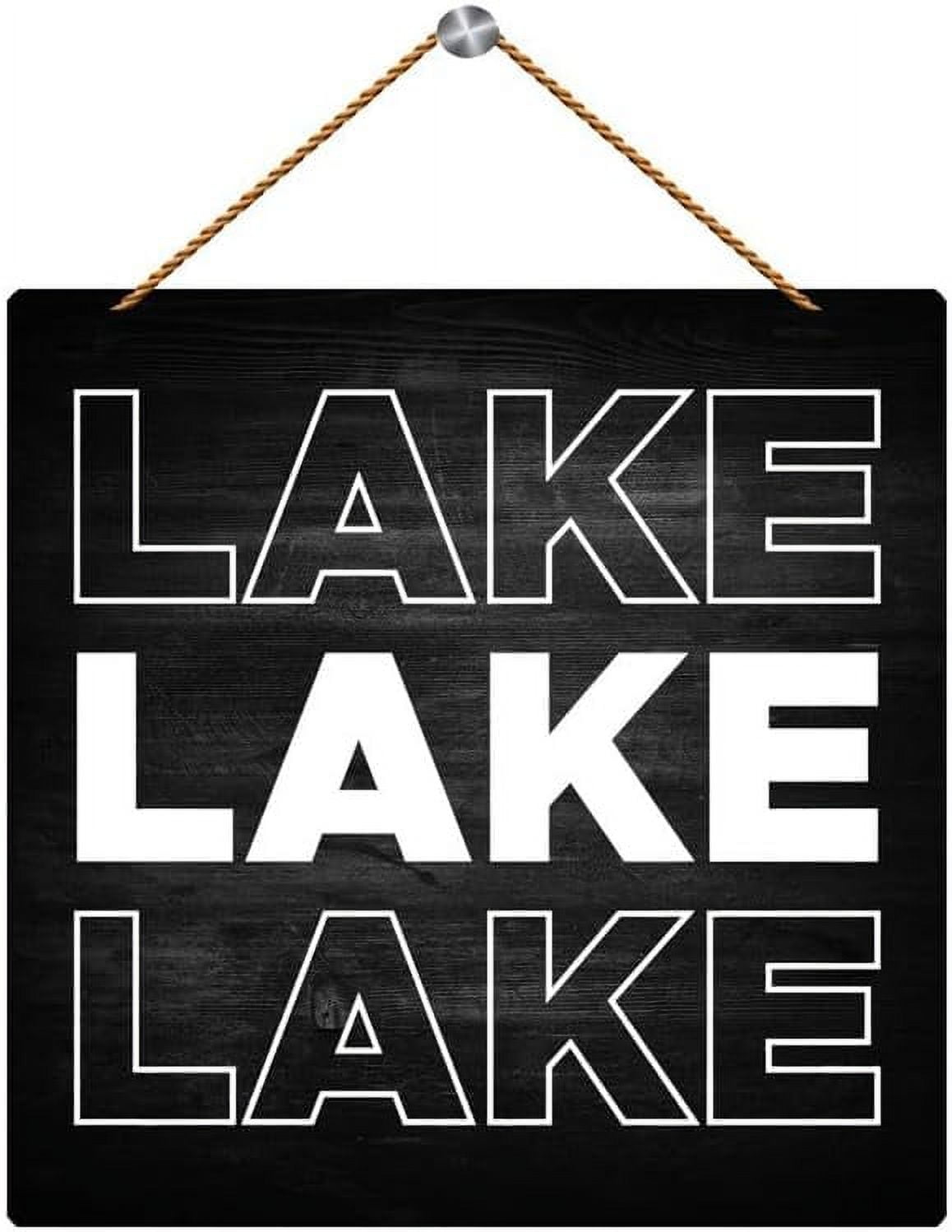 Novelty Wood Sign Lake Lake Lake Decor Wood Wall Art Wooden For Home ...