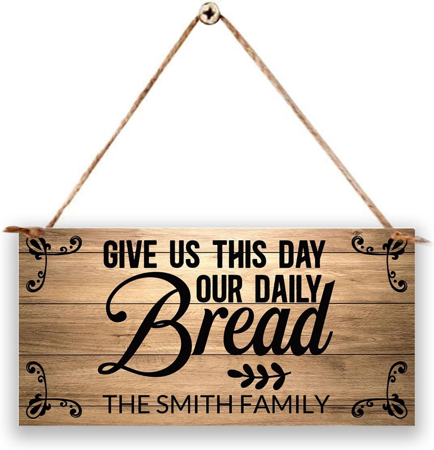 Novelty Wood Signs Our Daily Bread Funny Wall Signs Family Name Sign ...