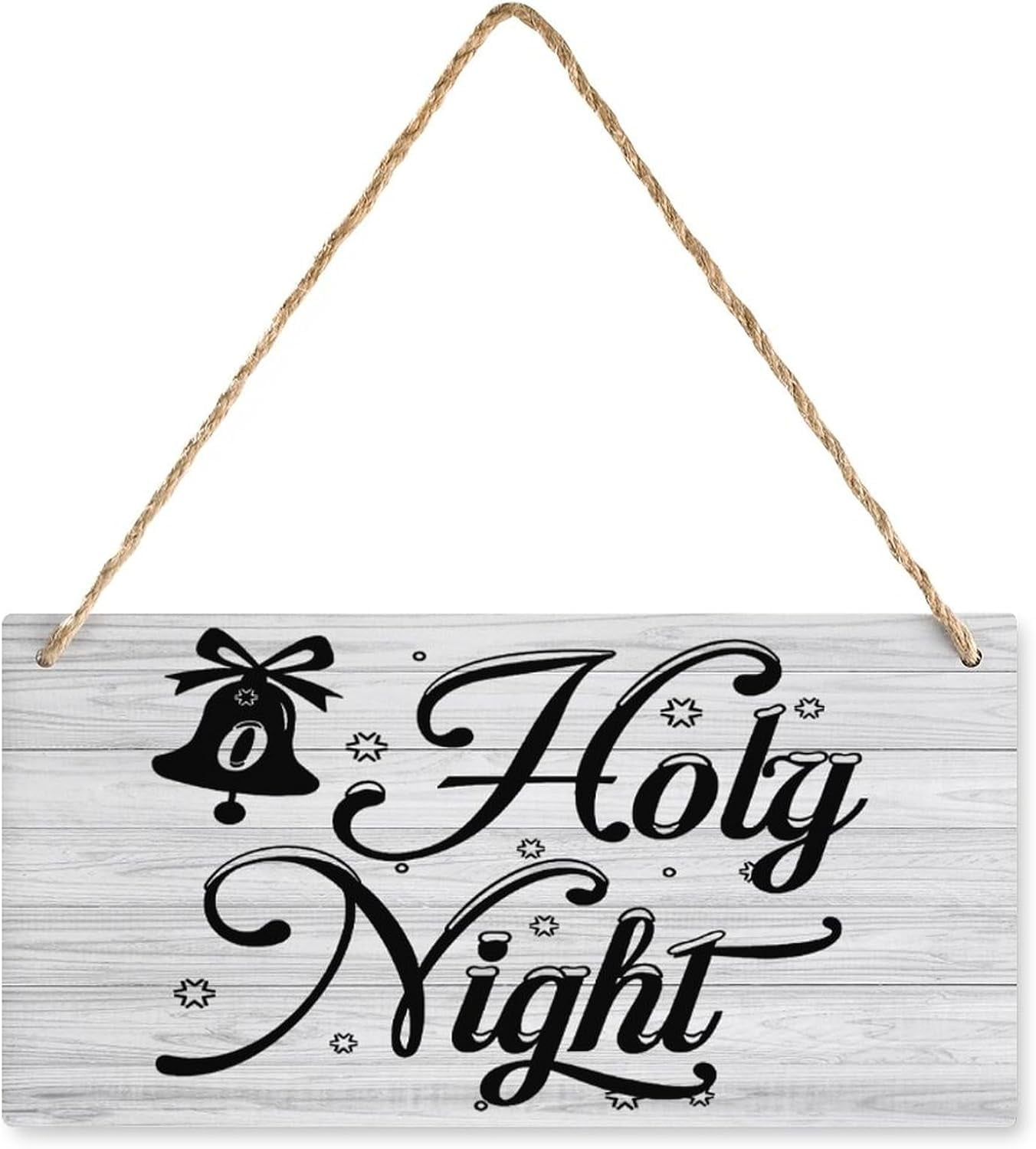 Novelty Wooden Plaque O Holy Night Rustic Wooden Signs Art For Living ...