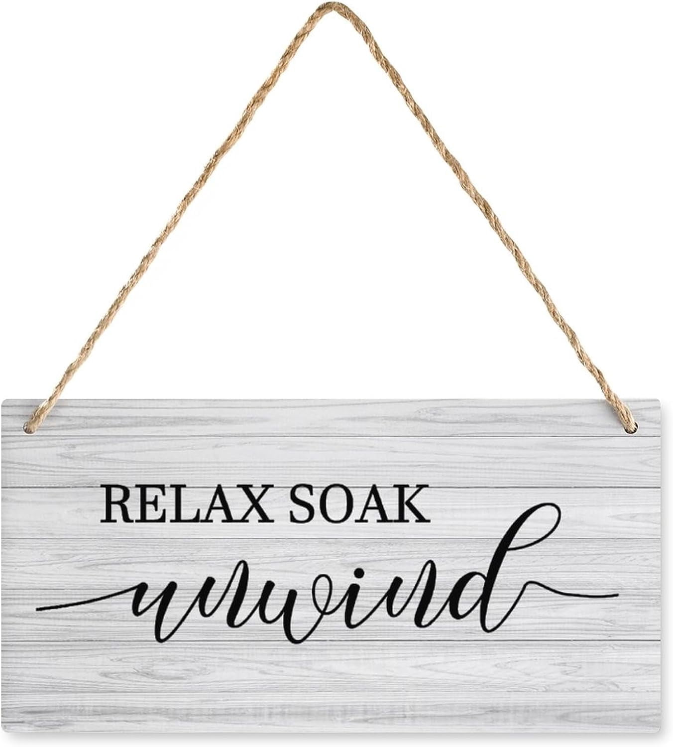 Novelty Wooden Plaque Relax Soak Unwind Office Wall Decor For Living ...