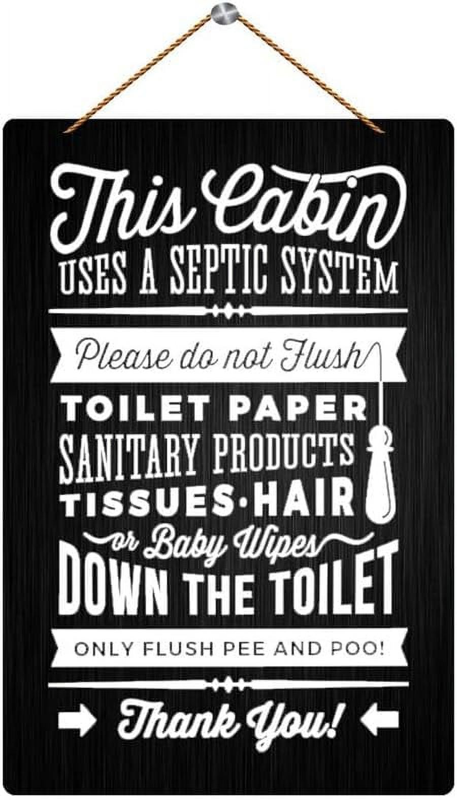 Novelty Wooden Sign This Cabin Use An Envirocycle System Do Not Flush ...