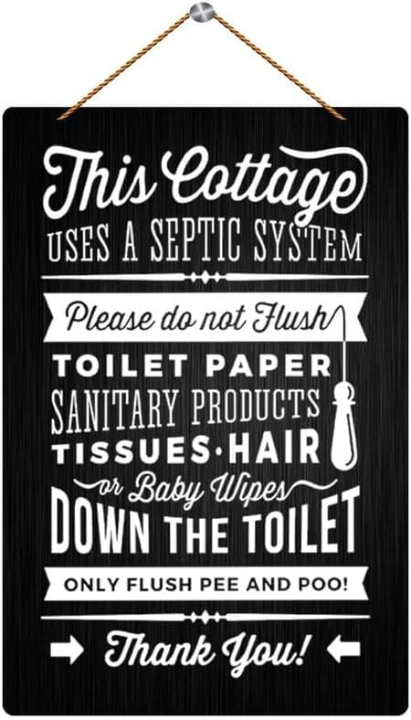 Novelty Wooden Sign This Cottage Uses A Septic System Do Not Flush ...