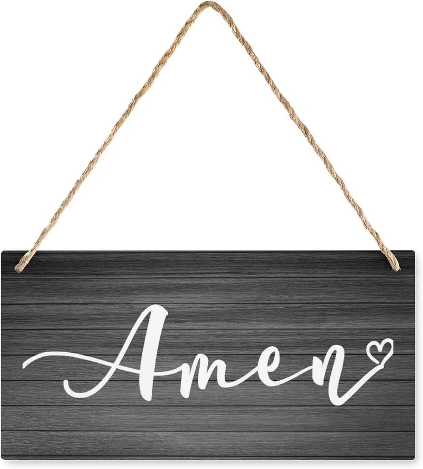 Novelty Wooden Wall Sign Amen Wood Signs With Quotes Family Wall Decor ...