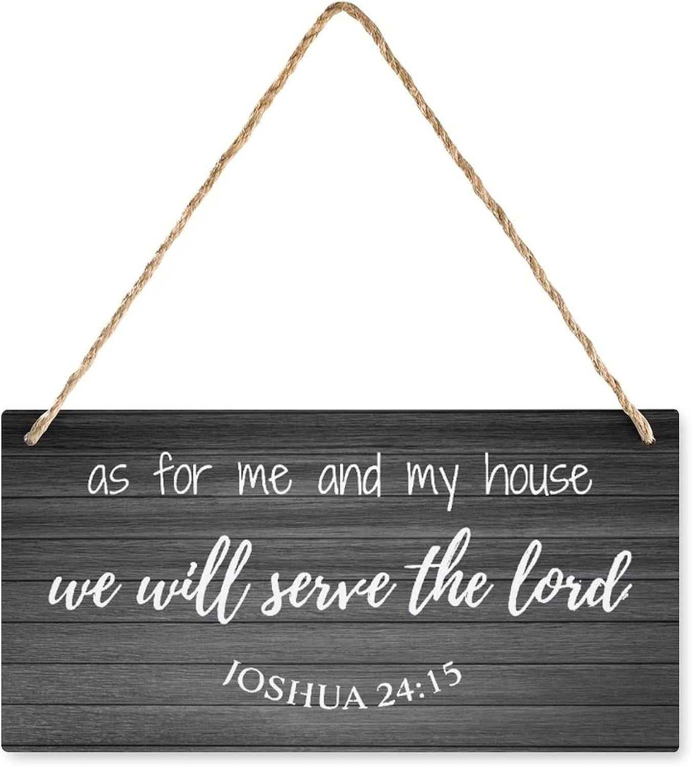 Novelty Wooden Wall Sign As For Me And My House We Will Serve The Lord ...