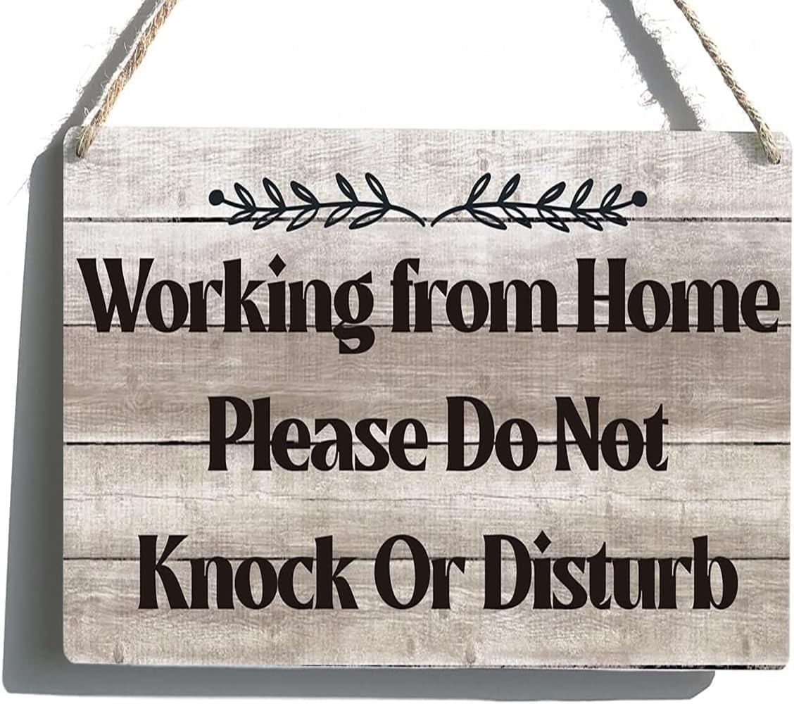 Novelty Working from Home Signs Gift Farmhouse Please Do Not Knock Or ...