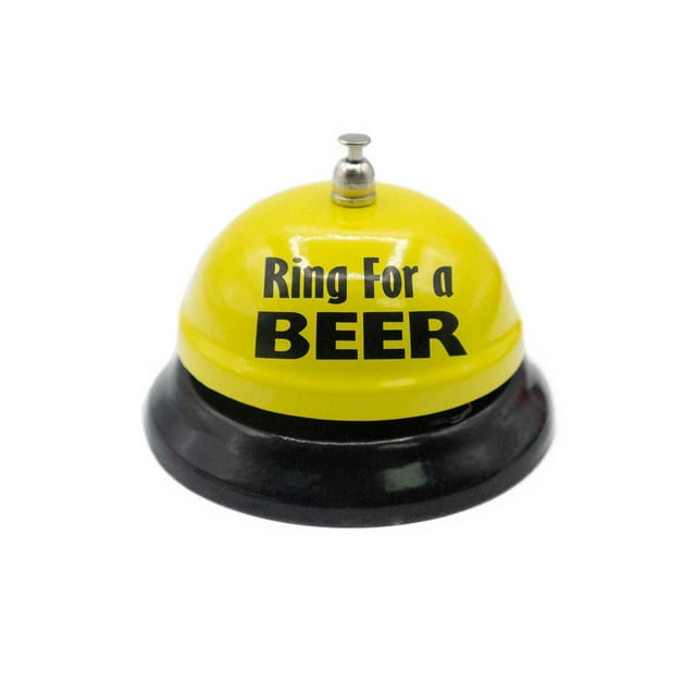 Novelty Yellow Ring Bell Ring for a Beer Desk Bell Call Bell Party ...