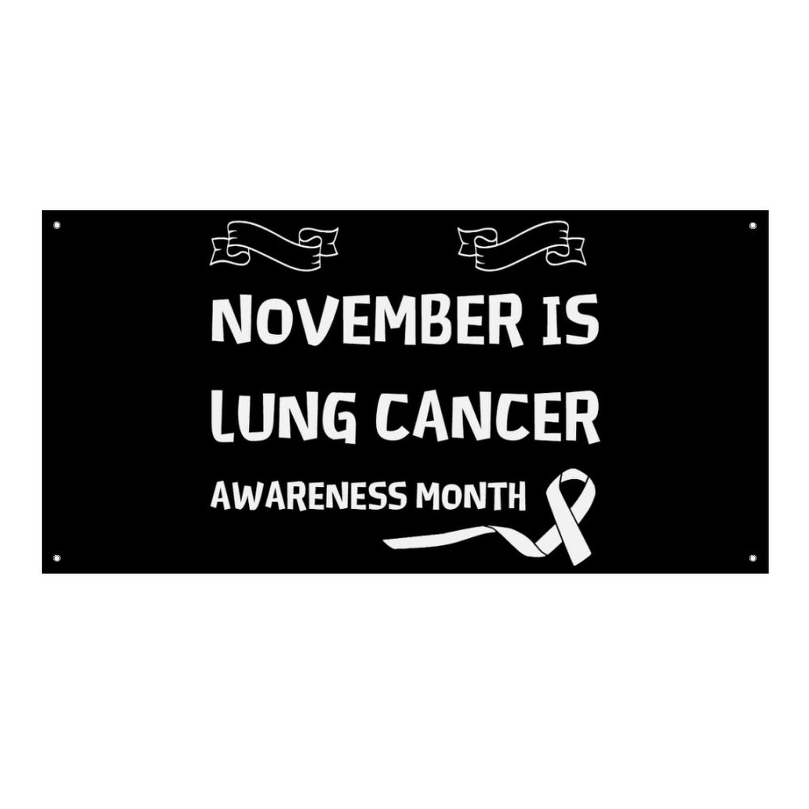 November Is Lung Cancer Awareness Month Banners Flag Hanging Backdrop ...
