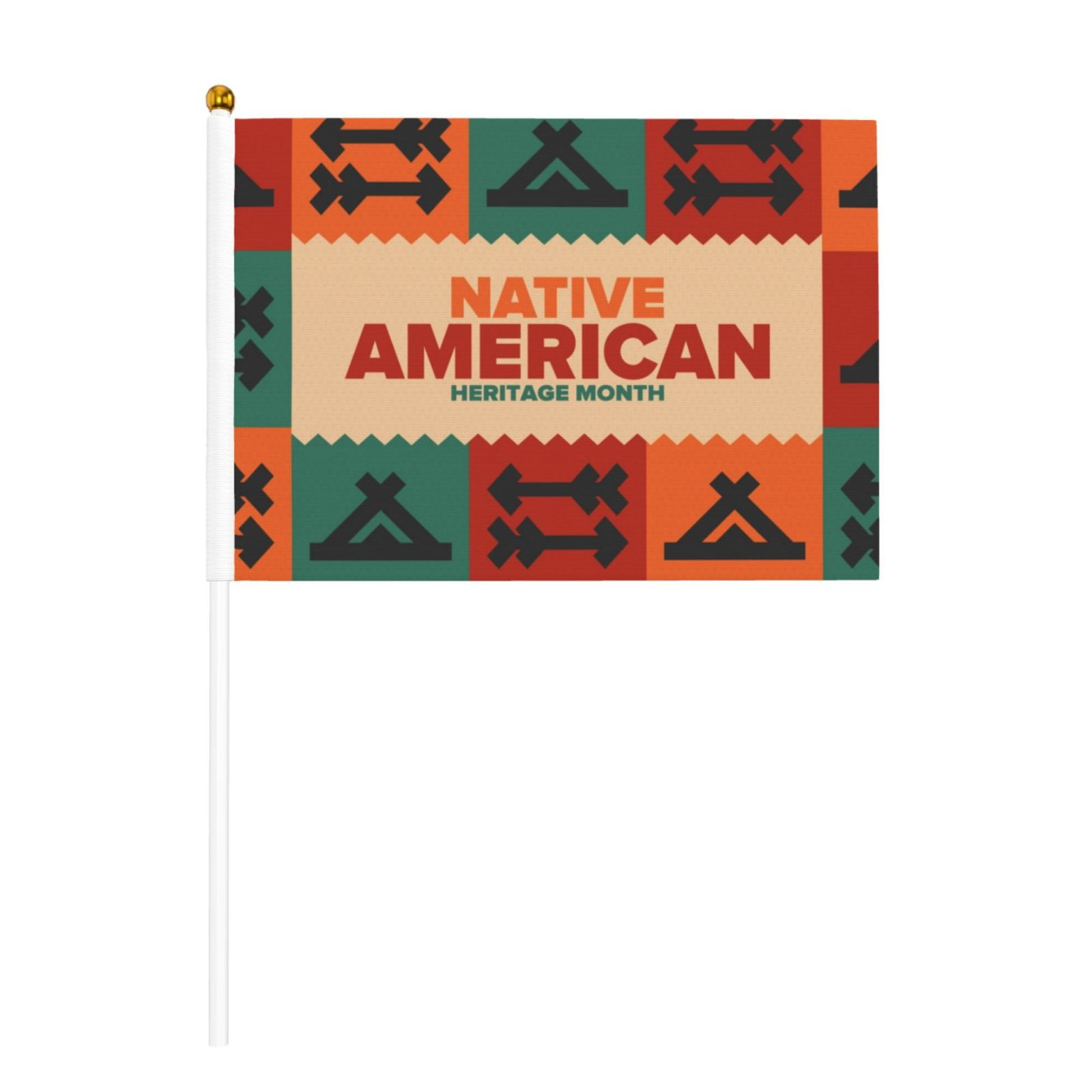 November Is Na-tive American Heritage Month Flag Small Mini Hand Held ...