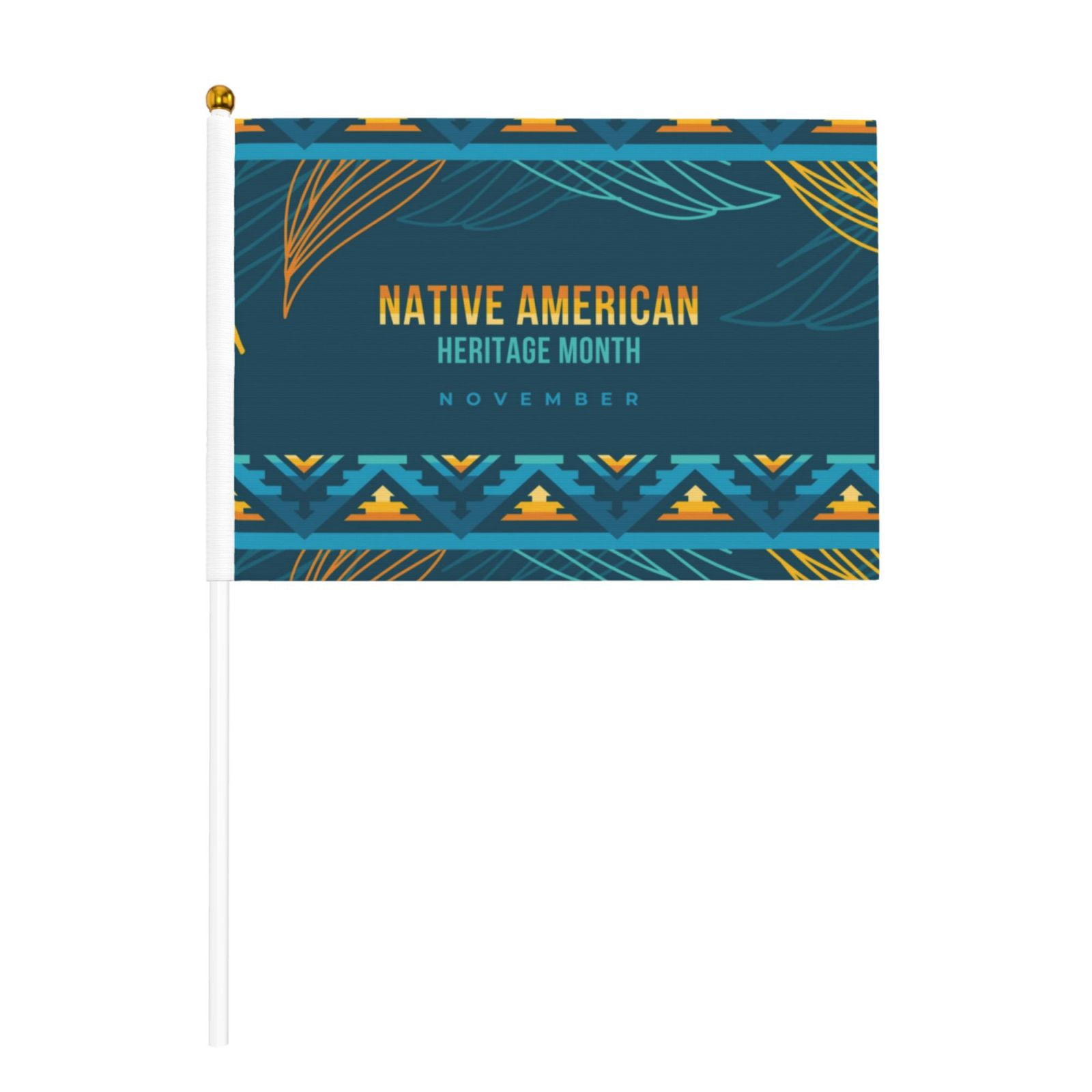 November Is Na-tive American Heritage Month Flag Small Mini Hand Held ...