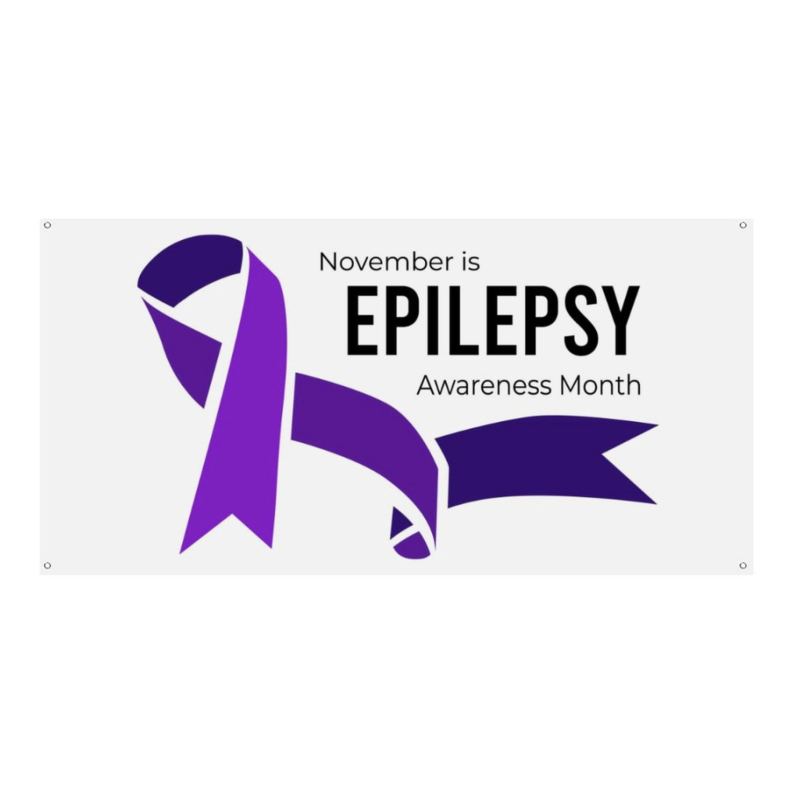 November Is National Epilepsy Awareness Month Banner Flag Photography ...
