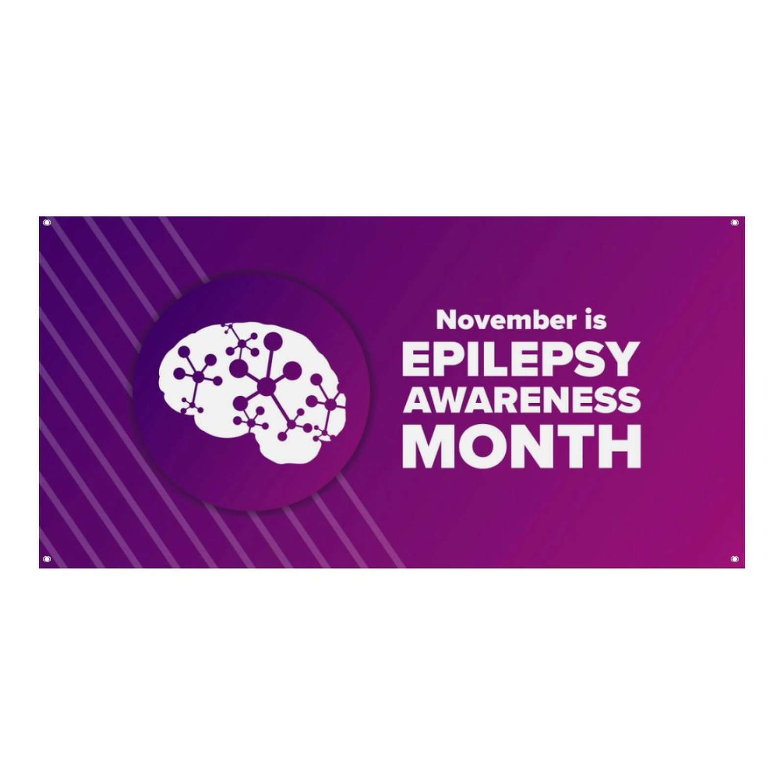 November Is National Epilepsy Awareness Month Banner Flag Photography ...