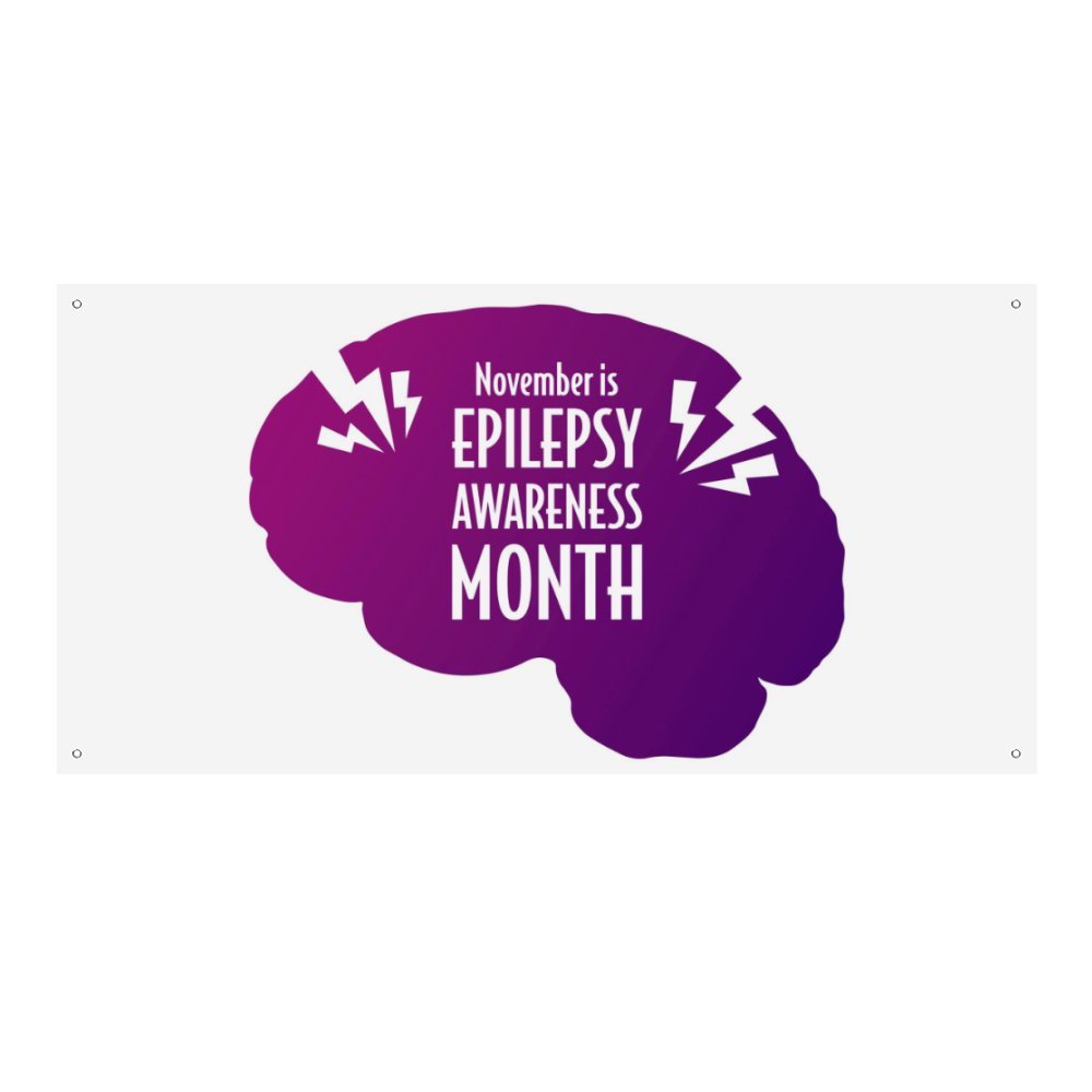 November Is National Epilepsy Awareness Month Banners Flag Hanging ...
