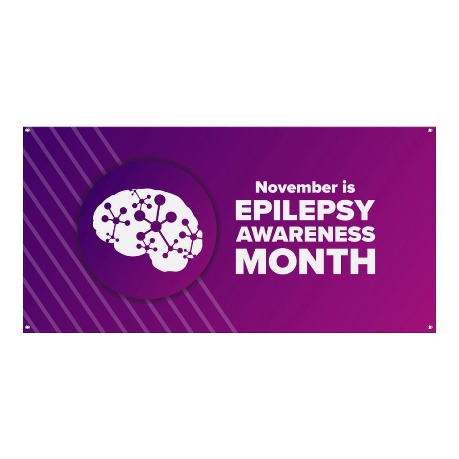 November Is National Epilepsy Awareness Month Banners Flag Hanging ...