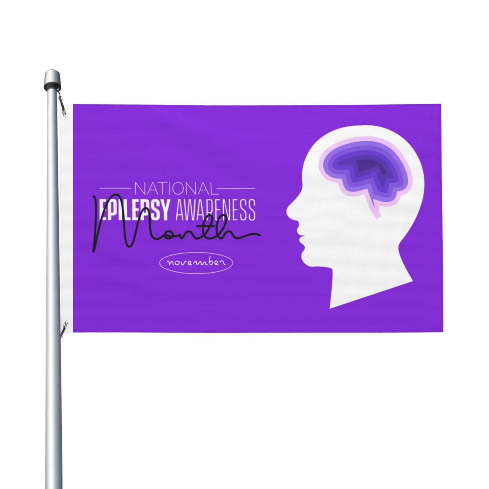 November Is National Epilepsy Awareness Month Flag 3x5 Ft Double-Sided ...