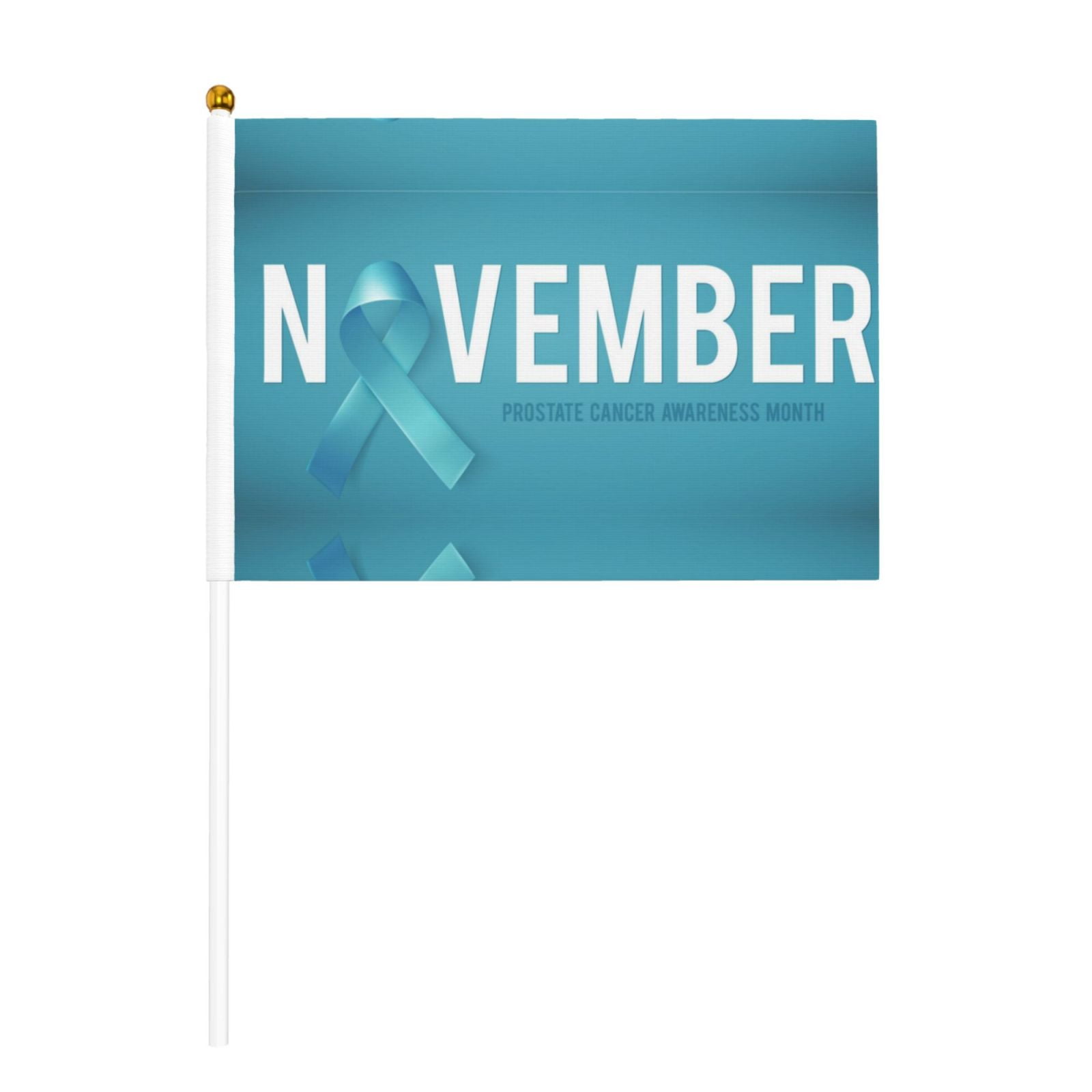 November Is Prostate Cancer Awareness Month Blue Ribbon Flag Small Mini ...