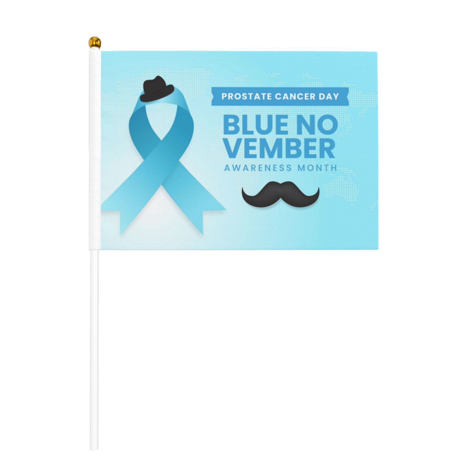 November Is Prostate Cancer Awareness Month Blue Ribbon Flag Small Mini ...