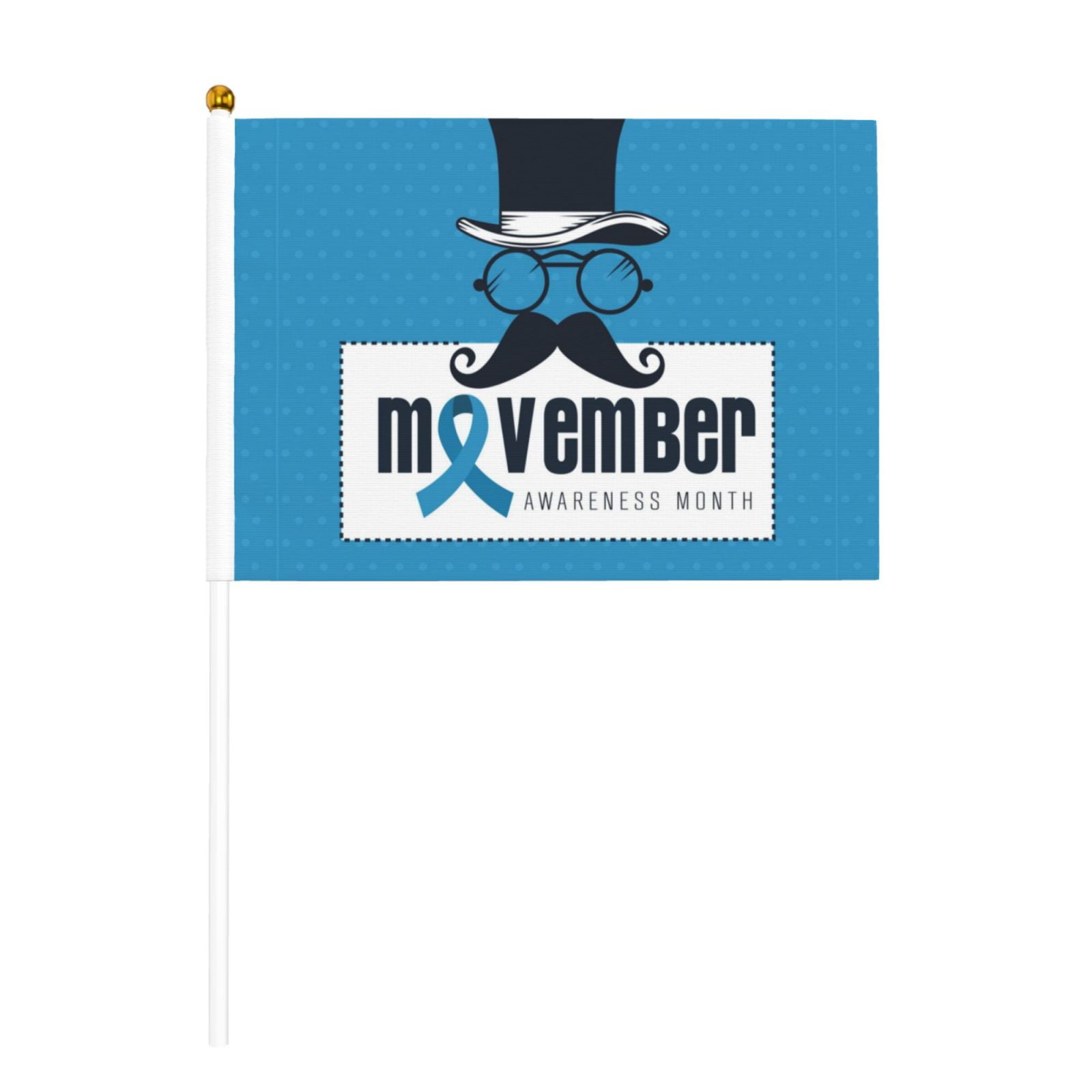 November Is Prostate Cancer Awareness Month Blue Ribbon Flag Small Mini ...