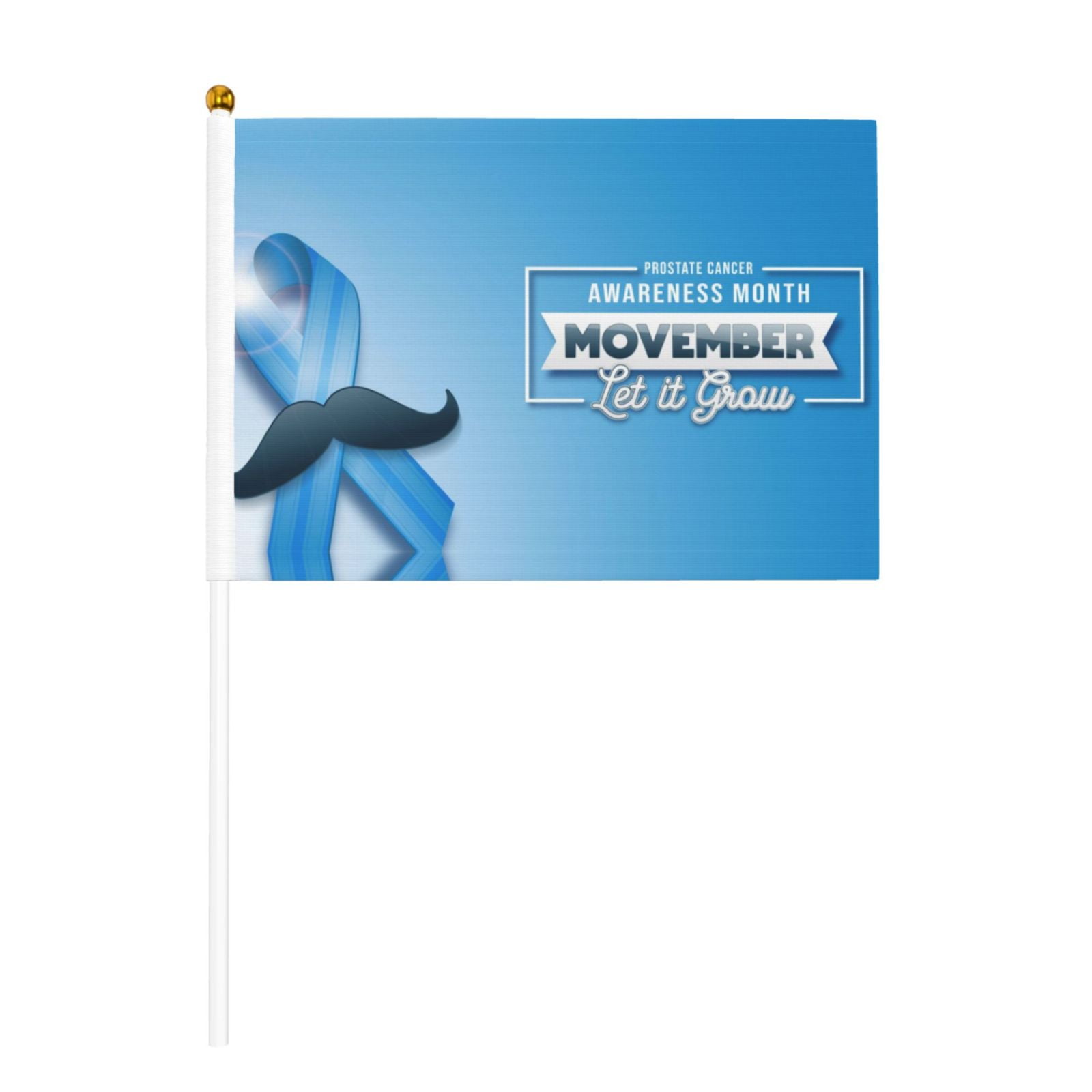 November Is Prostate Cancer Awareness Month Blue Ribbon Flag Small Mini ...