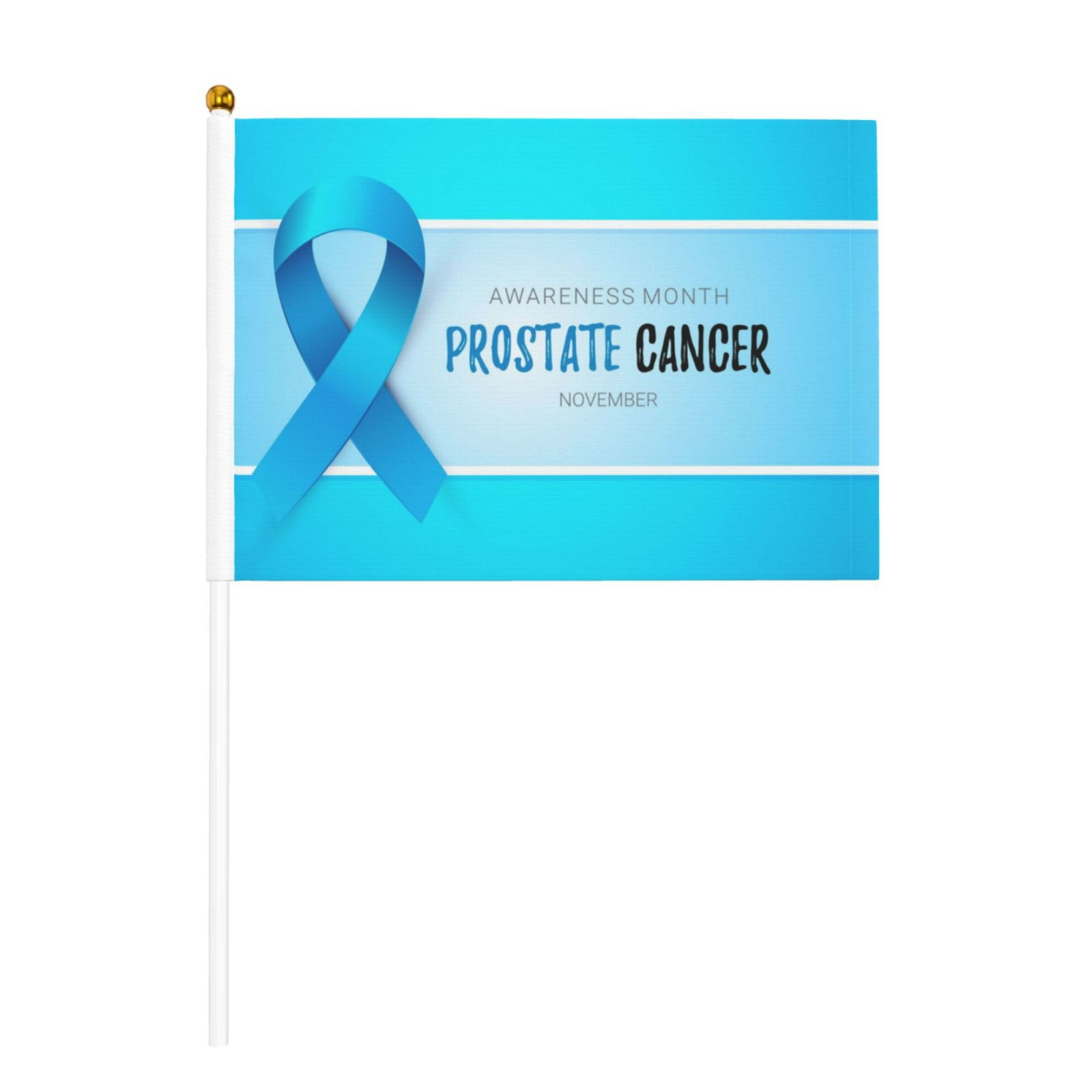 November Is Prostate Cancer Awareness Month Blue Ribbon Flag Small Mini ...