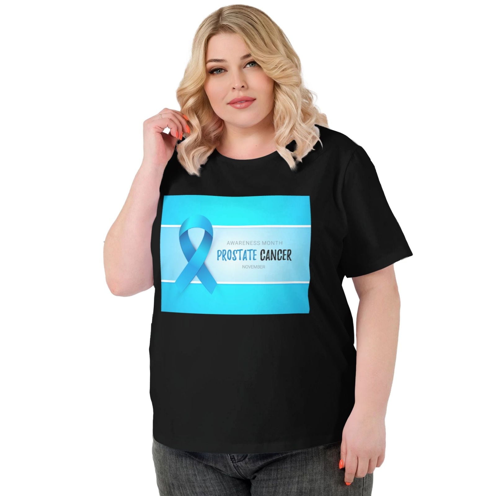 November Is Prostate Cancer Awareness Month Blue Ribbon Women'S Plus ...