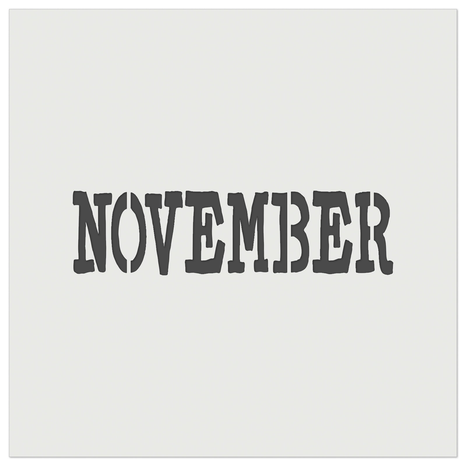 November Month Calendar Fun Text DIY Cookie Wall Craft Stencil - 3.5 ...
