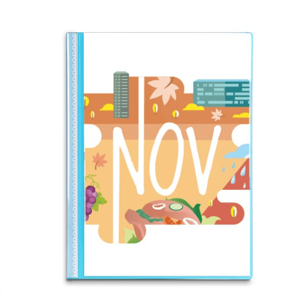 November Month Season Illustration Book Sheet Protectors Portfolio ...