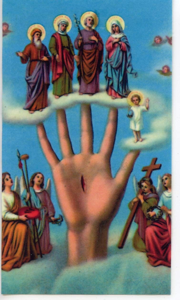 Novena to the Most Powerful Hand holy card - laminated - Pack of 25 ...