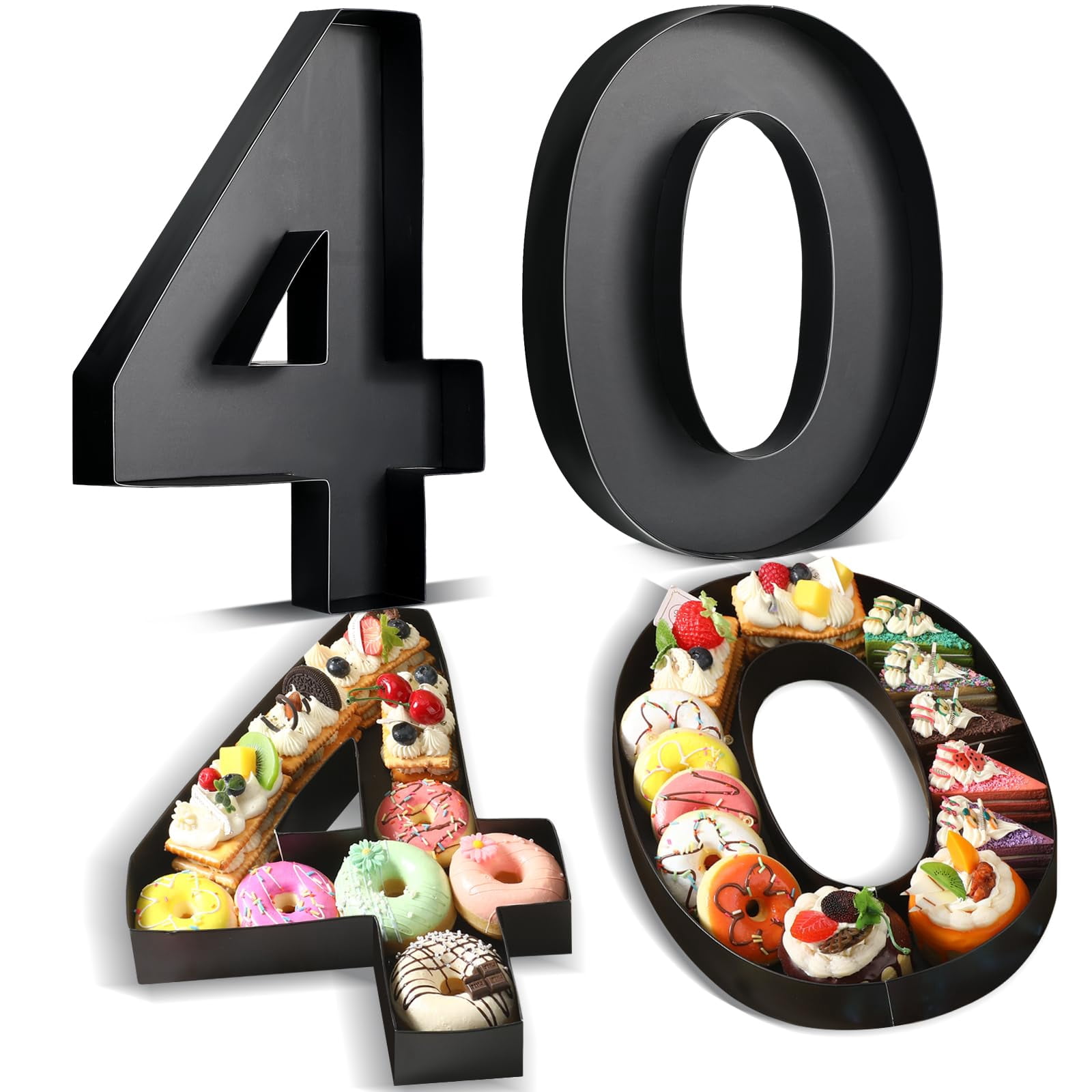 Noveread 2 Pcs 13.6" Fillable Cardboard Number, Paper Mache Numbers for ...